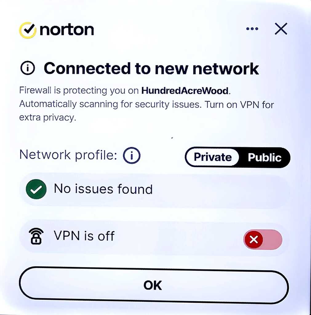 Annoying "connected to new network" scan - Norton 360 for Windows ...